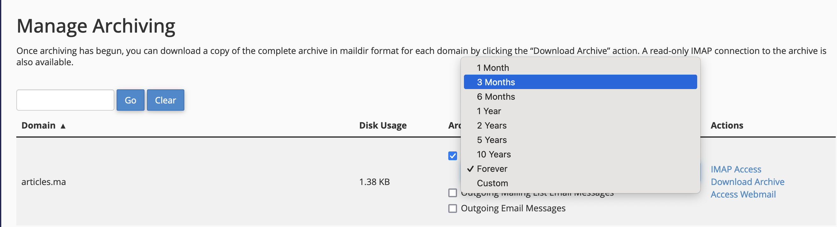 How to activate message archiving on your cPanel account? – Heberjahiz