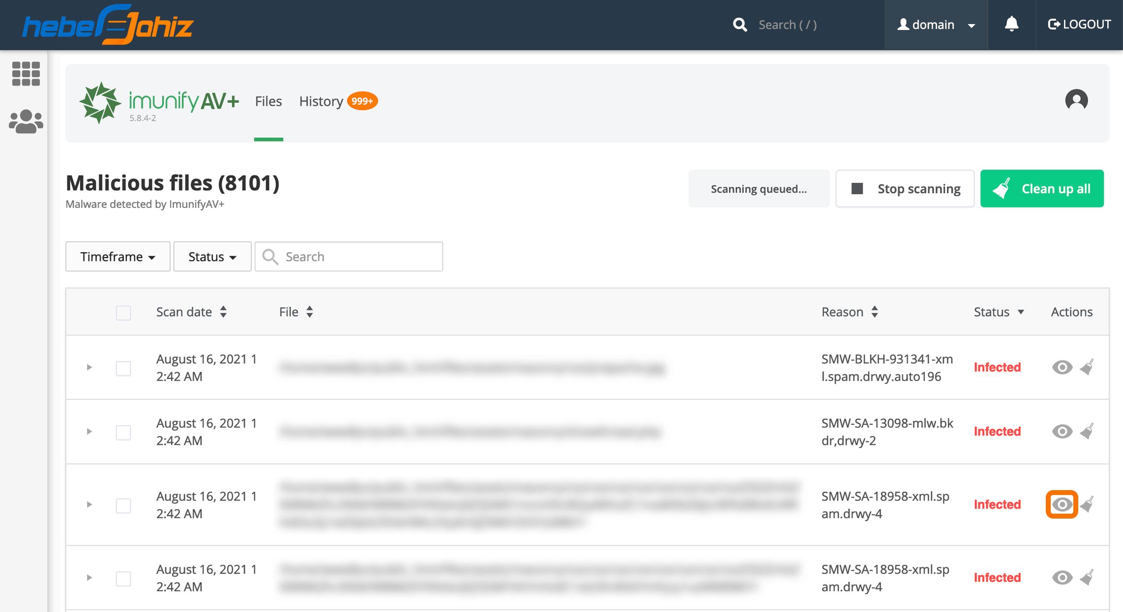 How to identify and clean malicious files with ImunifyAV on cPanel? – Heberjahiz
