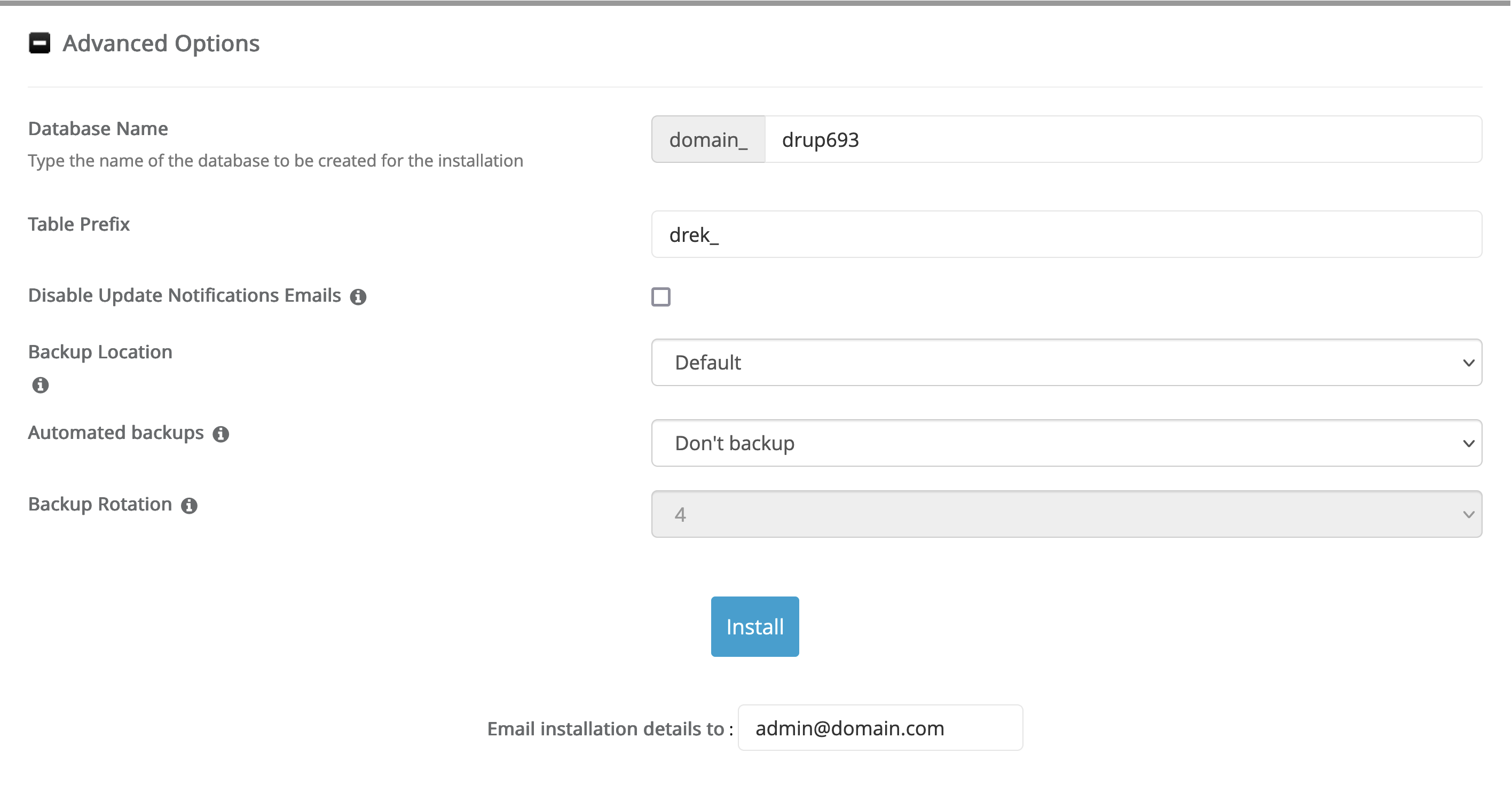 Installing Drupal using the Softaculous tool in cPanel – Heberjahiz